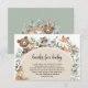 Boho Sage Green Woodland Animals Books for Baby Enclosure Card | Zazzle