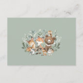Boho Sage Green Woodland Animals Books for Baby Enclosure Card | Zazzle