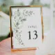 Boho Sage Greenery Botanical Wedding Table Number | Zazzle