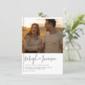 Boho Script & Classic Typography 2 Photos Wedding Invitation | Zazzle