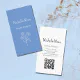Boho Simple Daisy QR code Graphic Designer Blue Business Card | Zazzle
