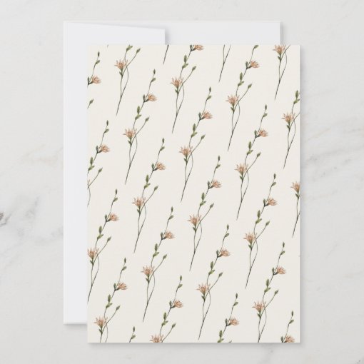 Boho Simple Wildflower Elegant Wedding Invitation | Zazzle