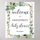 Boho succulent greenery foliage welcome sign | Zazzle