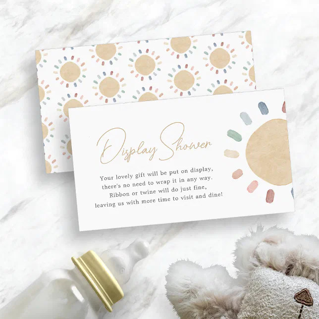 Boho Sun Baby Shower Enclosure Card | Zazzle