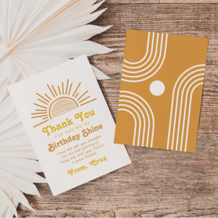 Boho Sun Thank You Card | Sun Thank You Cards | Zazzle