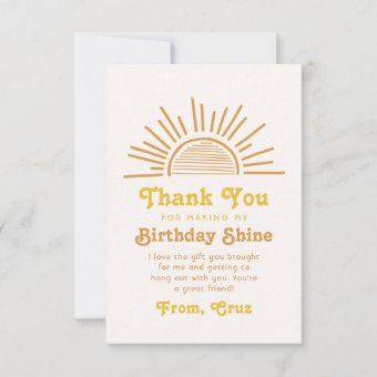 Boho Sun Thank You Card | Sun Thank You Cards | Zazzle