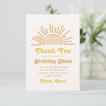Boho Sun Thank You Card | Sun Thank You Cards | Zazzle