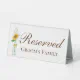 Boho Sunflower Yellow Floral Wedding Reserved Table Tent Sign | Zazzle