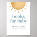 Boho Sunshine Baby Shower Books Sign | Zazzle