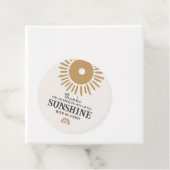 boho sunshine birthday rainbow favor tag | Zazzle