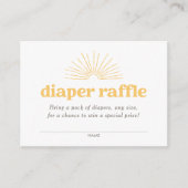 Boho Sunshine Sun Diaper Raffle Ticket Enclosure Card | Zazzle