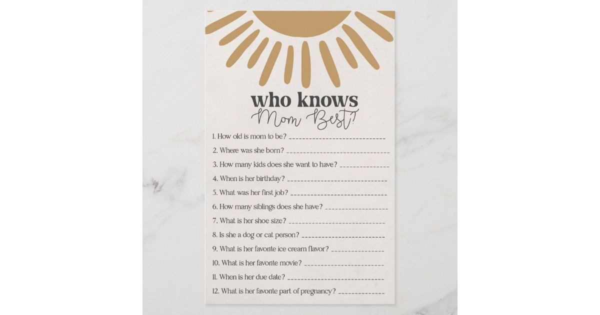boho sunshine who knows mom best game | Zazzle boho sunshine who knows mom best game | Zazzle