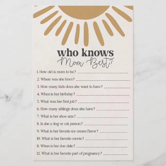 boho sunshine who knows mom best game | Zazzle boho sunshine who knows mom best game | Zazzle