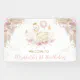 Boho Swan Princess Blush Pink Floral Welcome Party Banner | Zazzle