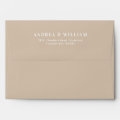 Boho Taupe Wedding Envelope | Zazzle