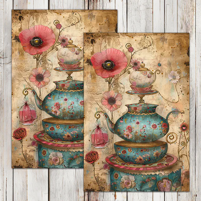 BOHO TEA PARTY DECOUPAGE TISSUE PAPER | Zazzle