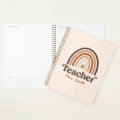 Boho Teacher Appreciation Modern Rainbow Planner | Zazzle