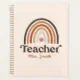 Boho Teacher Appreciation Modern Rainbow Planner | Zazzle