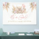 Boho Teddy Bear Girl Pink Baby Shower Welcome Banner | Zazzle