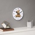 Boho Teddy Bear Nursery Wall Clock | Zazzle