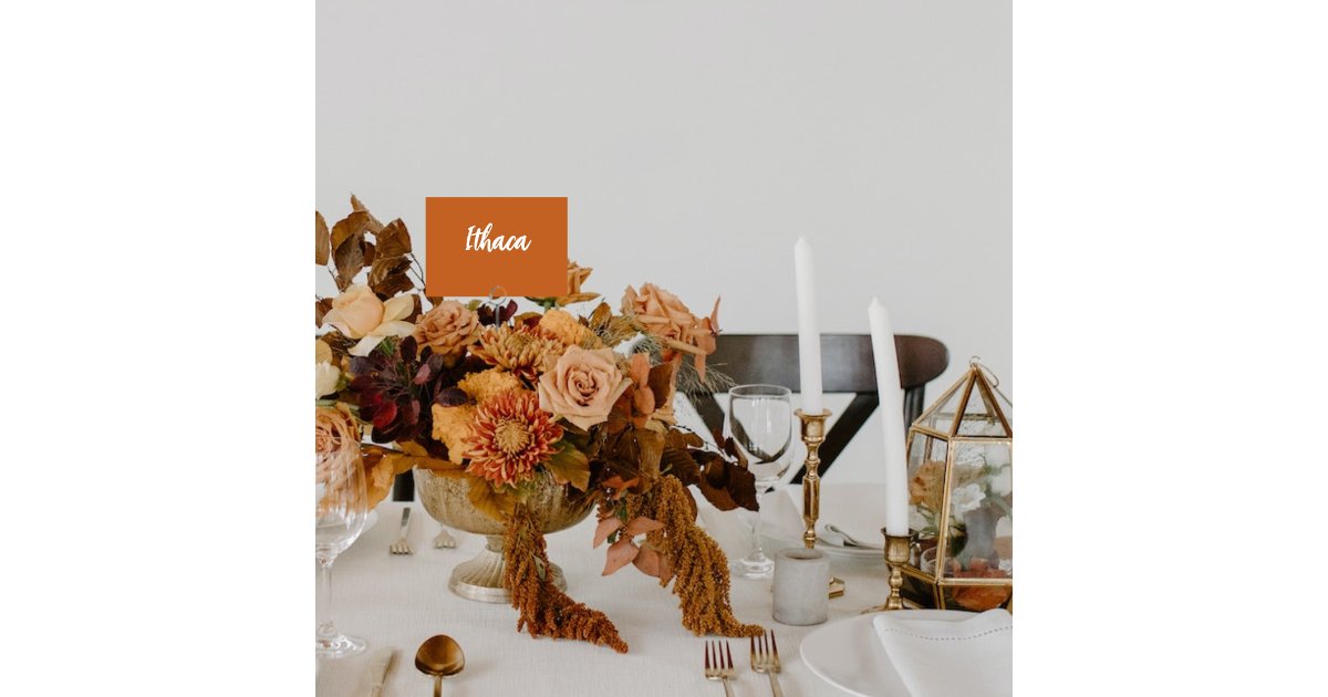 Boho Terracotta Custom Wedding Table Name Table Number | Zazzle