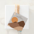 Boho Terracotta Desert Sun Mountains Abstract Favor Tags | Zazzle