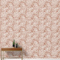 Boho Terracotta Gray Palm Leaf Print Pattern Wallpaper | Zazzle