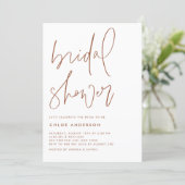 Boho Terracotta Handwritten Script Bridal Shower Invitation | Zazzle