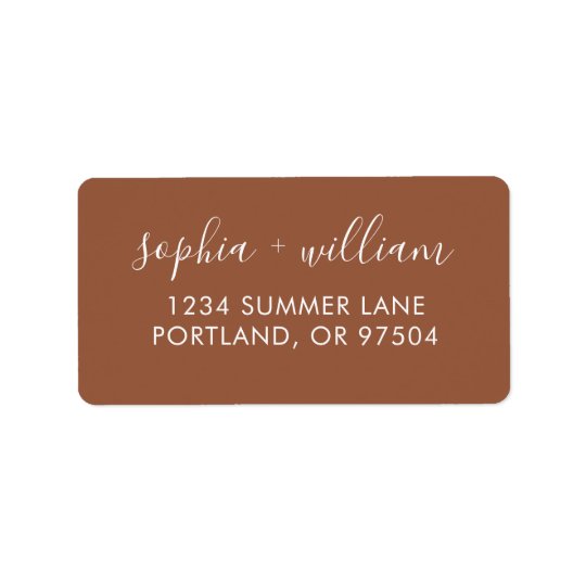 Boho Terracotta Return Address Labels | Zazzle.com