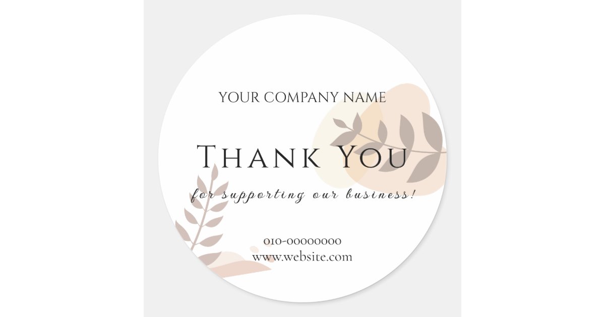 Boho Thank You Welcome Congratulations Classic Round Sticker | Zazzle