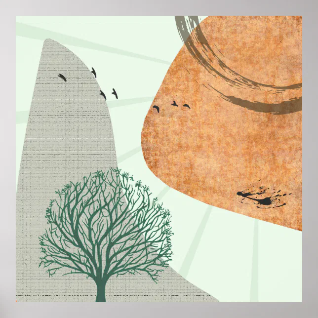 Boho Tree Poster | Zazzle