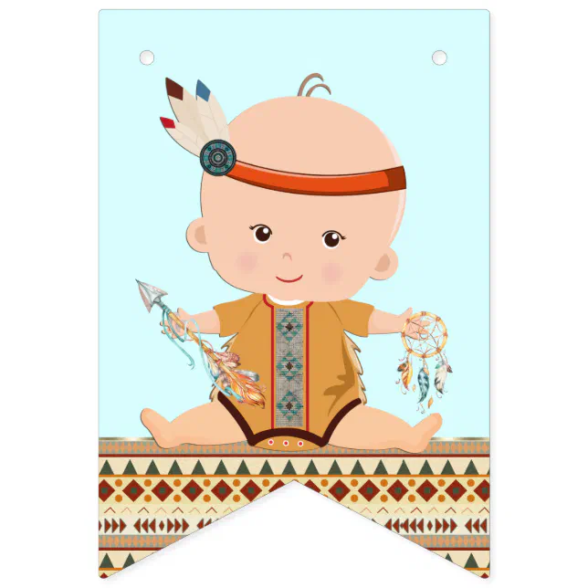 Boho Tribal Baby Shower Banner | Zazzle