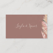 Boho Tropical Botanical Dust Rose Flat Wedding Place Card | Zazzle