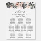 Boho Tropical Floral Wedding Seating Chart Foam Board | Zazzle