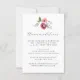 Boho Vintage Pink Floral Wedding Details Card | Zazzle