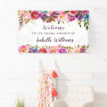 Boho Watercolor Floral Bridal Shower Welcome Banner | Zazzle
