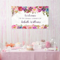 Boho Watercolor Floral Bridal Shower Welcome Banner | Zazzle