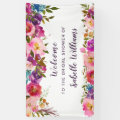 Boho Watercolor Floral Bridal Shower Welcome Banner | Zazzle