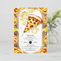 Boho Watercolor Pizza Birthday Invitation | Zazzle