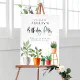 Boho Watercolor Potted Houseplants Birthday Party Poster | Zazzle