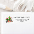 Boho Watercolor Succulents Floral Address Label | Zazzle