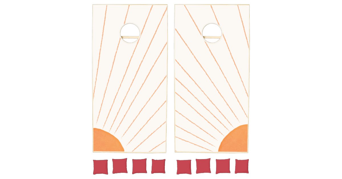 Boho Watercolor Sunshine Cornhole Set | Zazzle
