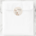 Boho Wedding Classic Round Sticker | Zazzle