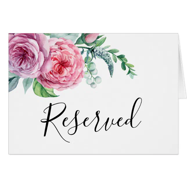 Boho wedding reserved sign. Bohemian floral table | Zazzle