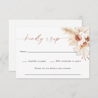 Boho Wedding RSVP Card | 3.5x5" Response Card | Zazzle