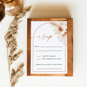 Boho Wedding RSVP Card | Vertical Response Card | Zazzle