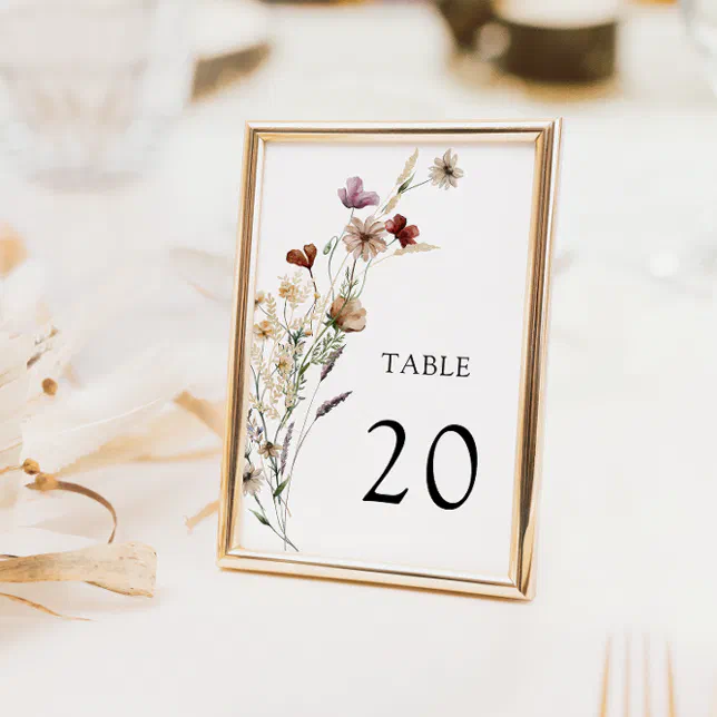 Boho Wedding Table Number | Zazzle