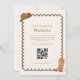 Boho Western Ampersand Wavy Frame Qr Code Wedding Invitation | Zazzle