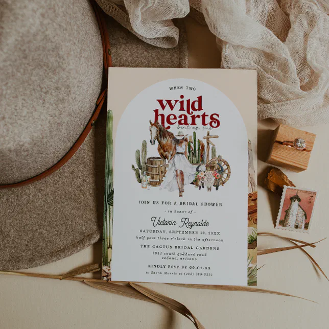 Boho Western Desert | Bridal Shower Invitation | Zazzle
