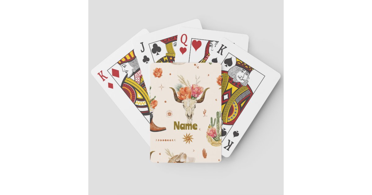 Boho Western Playing Cards | Zazzle